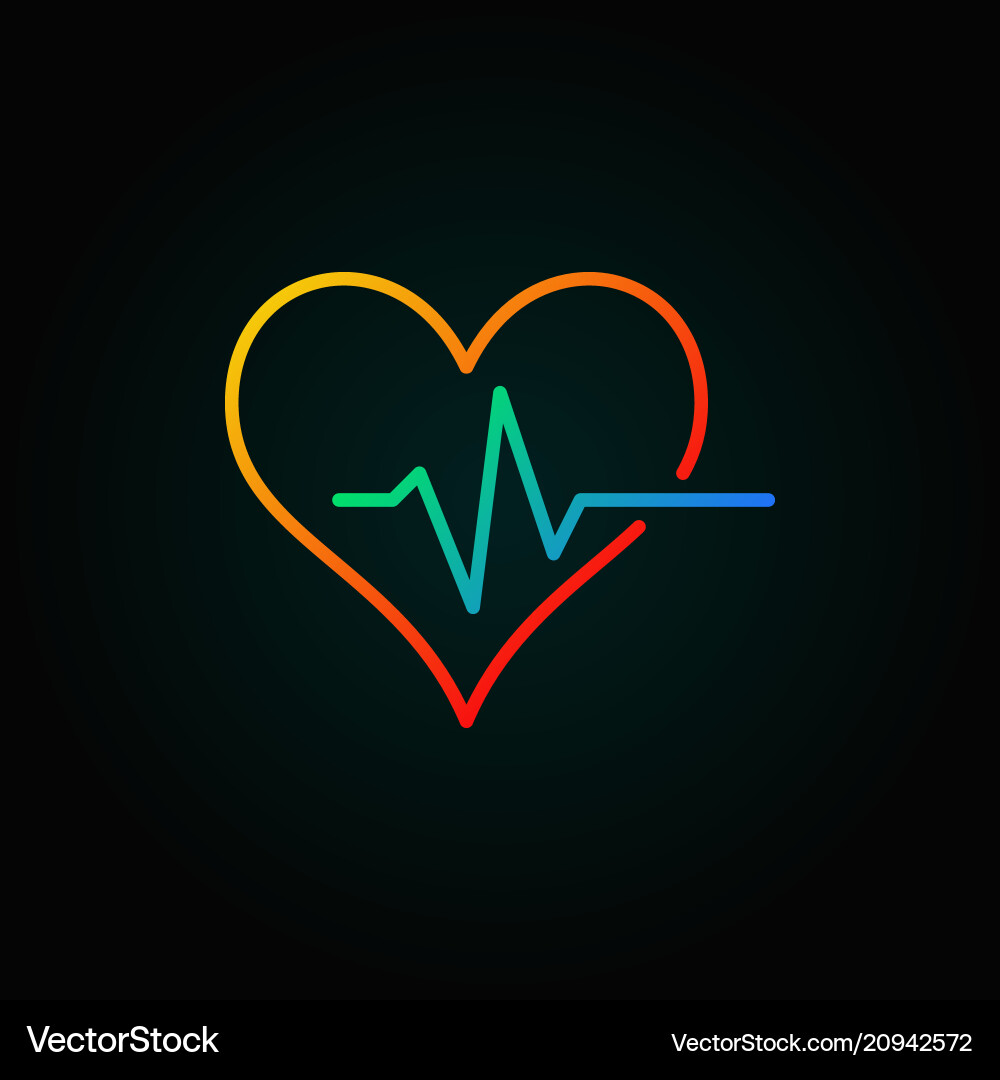 Heart pulse colored icon or logo element Vector Image