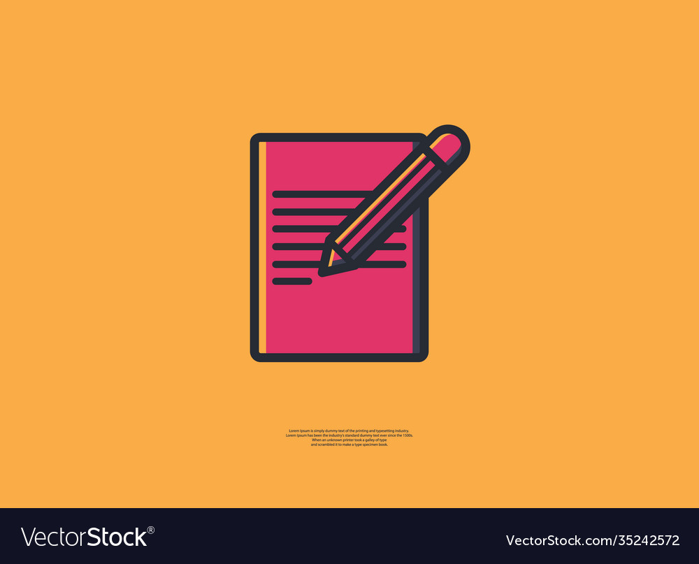 Note book Royalty Free Vector Image - VectorStock