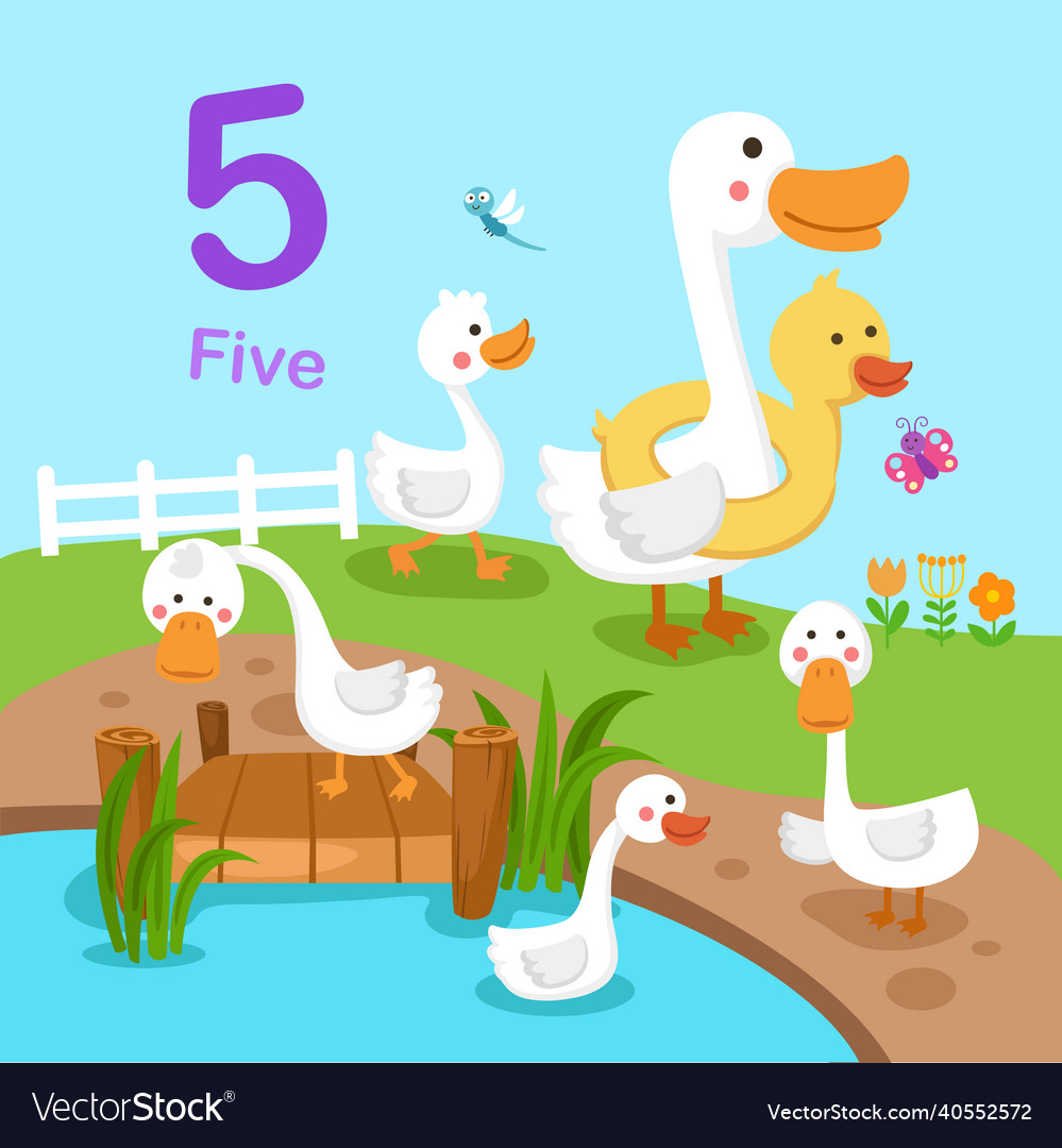 Number five Royalty Free Vector Image - VectorStock