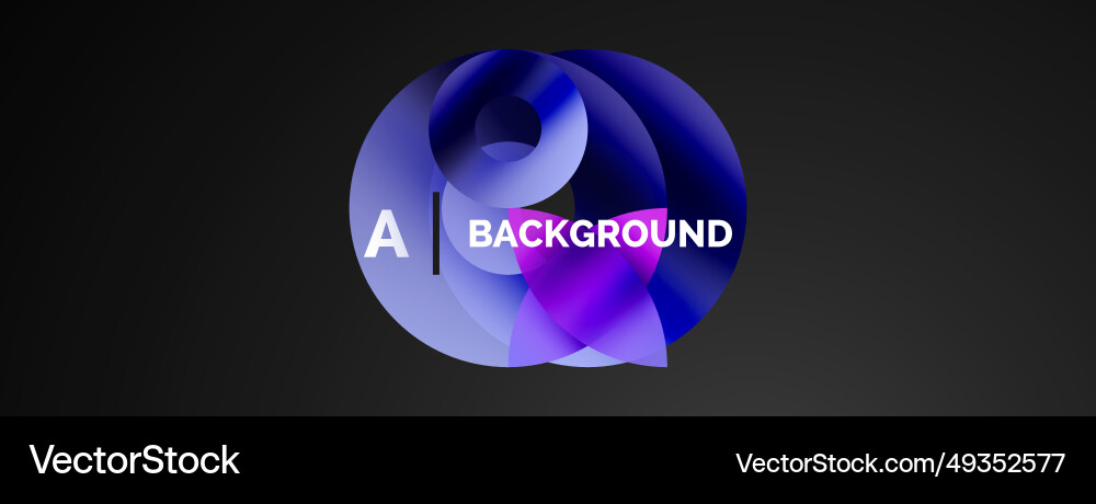 Abstract round geometric shapes with gradients Vector Image