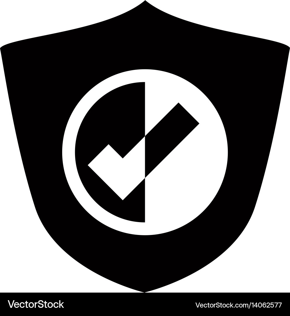 Antivirus shield sign Royalty Free Vector Image