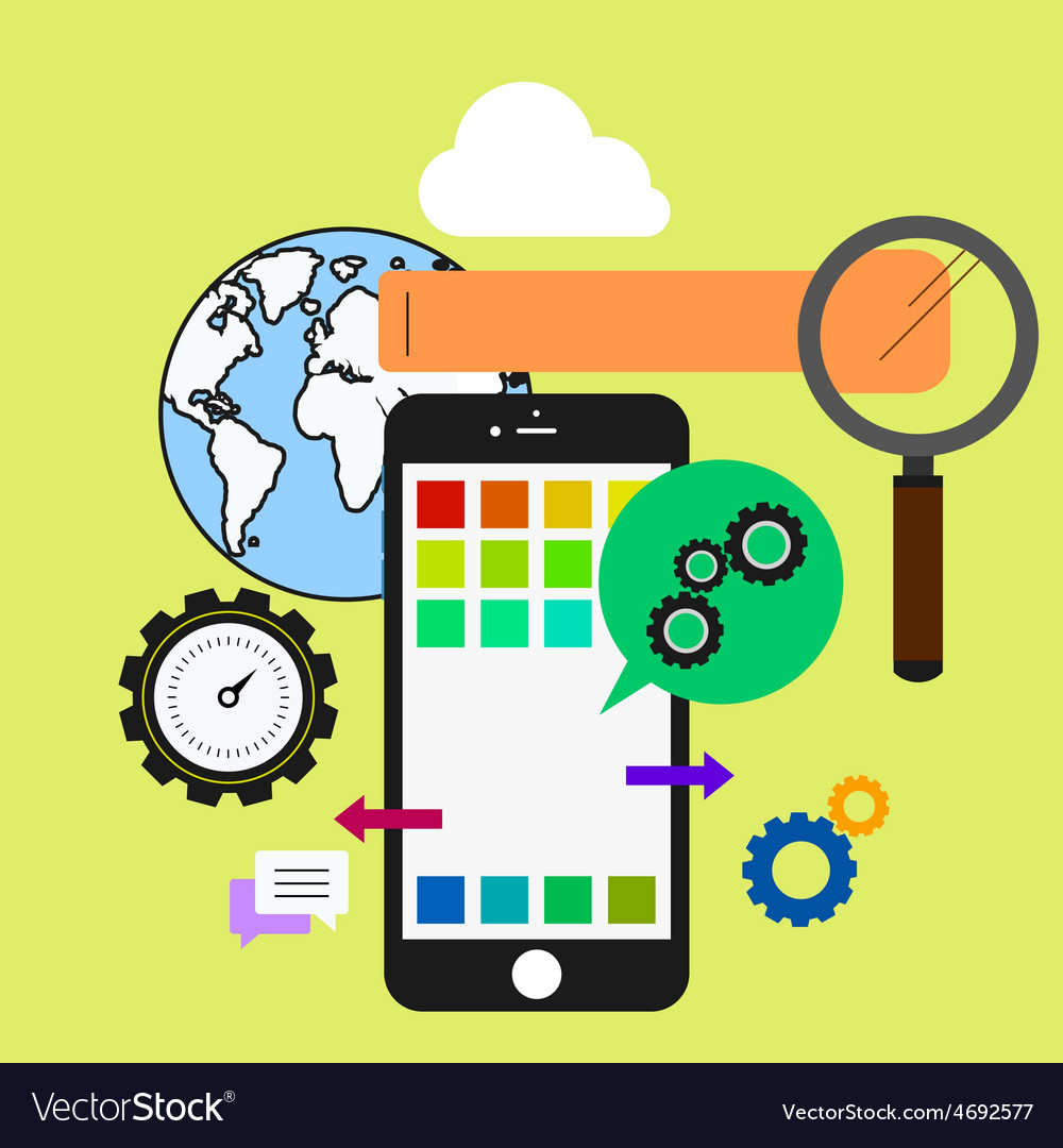 Application development Royalty Free Vector Image