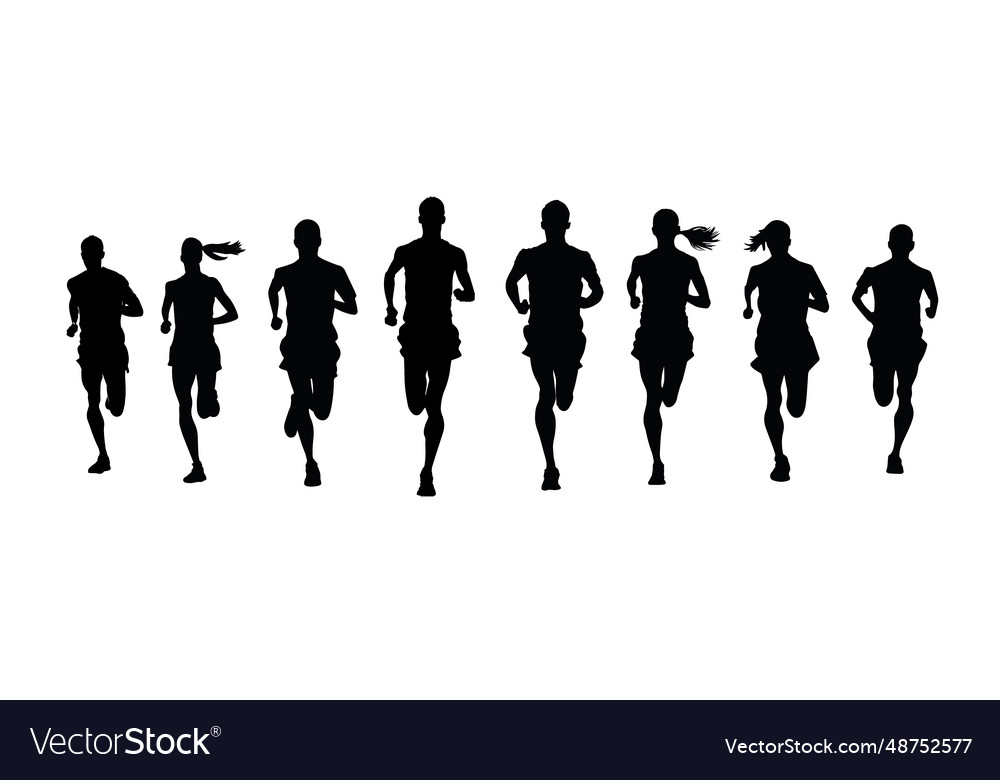 Athletic man running athletics athlete competing Vector Image