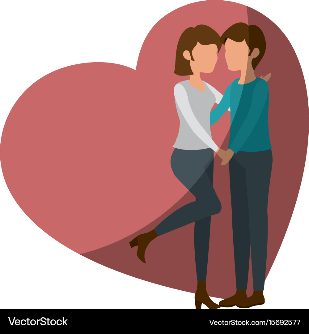 Beautiful and romantic couple Royalty Free Vector Image