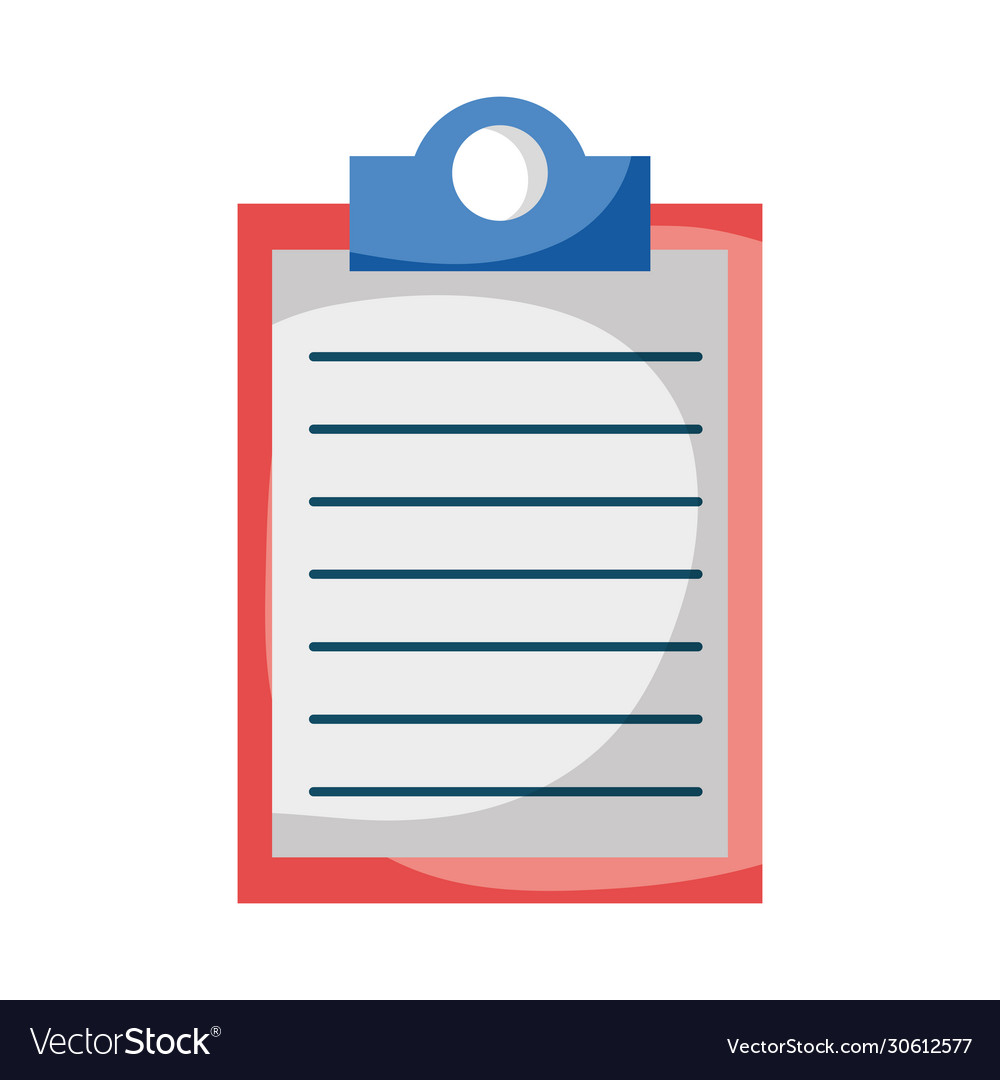 Clipboard document checklist isolated icon design Vector Image