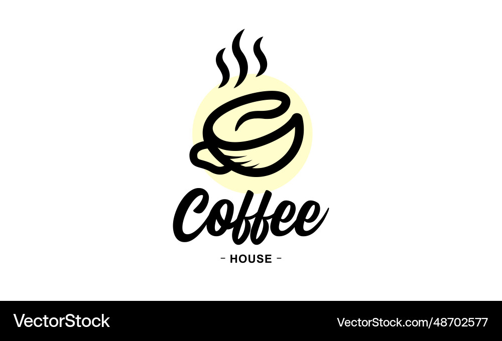 Coffee cup logo design template coffee shop labels