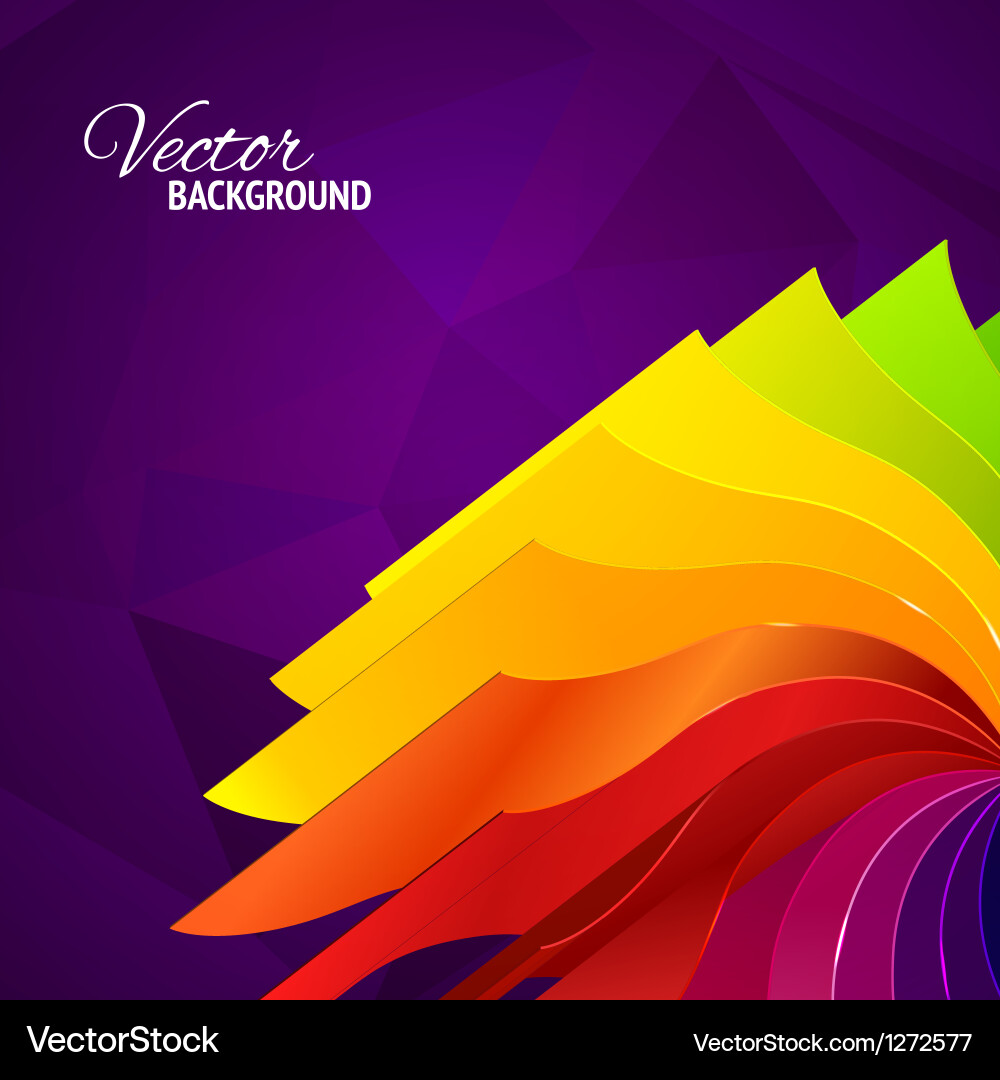 Colorful background with book pages rainbow Vector Image