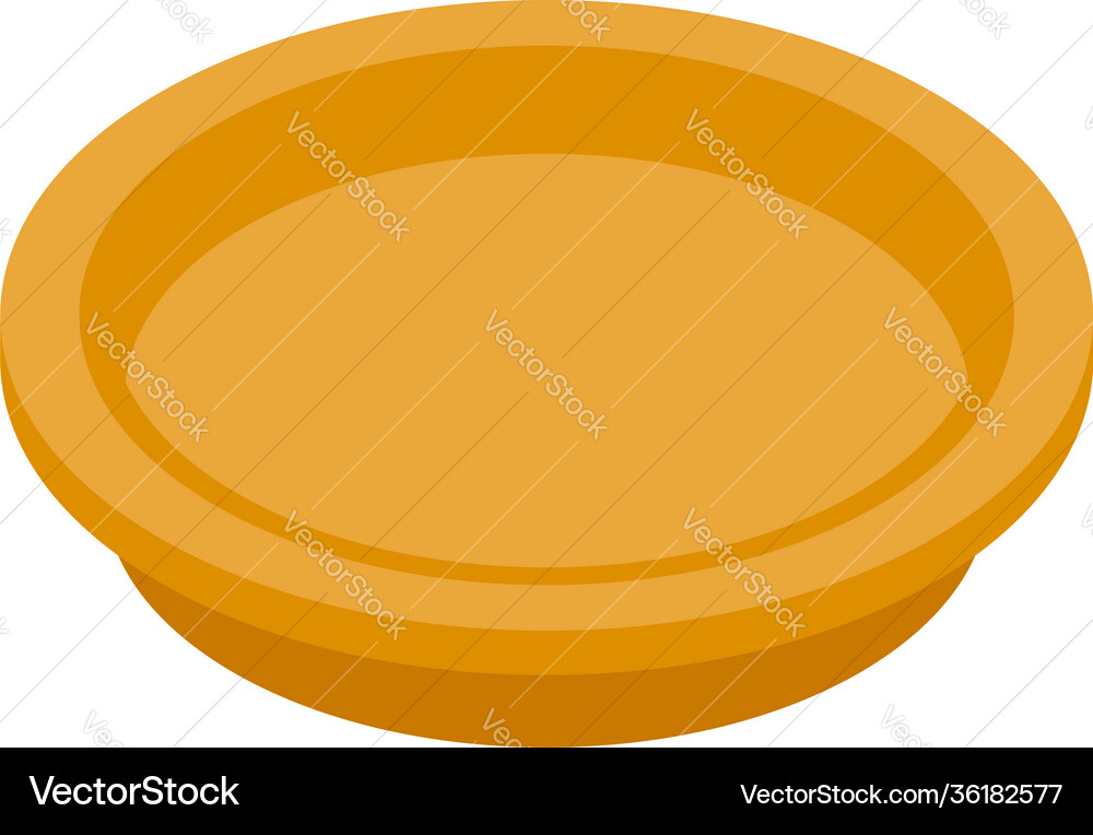Eco paper plate icon isometric style Royalty Free Vector
