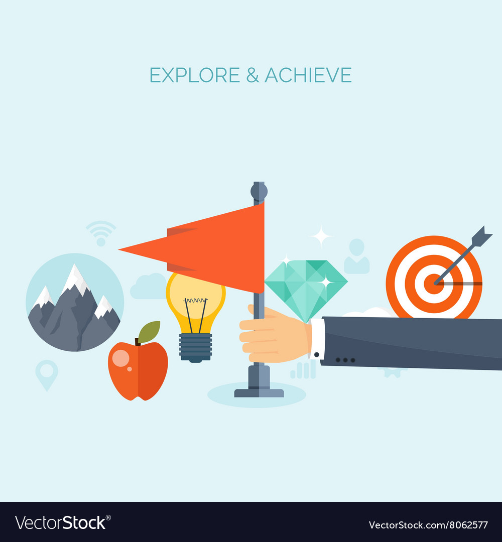 Flat business concept Royalty Free Vector Image