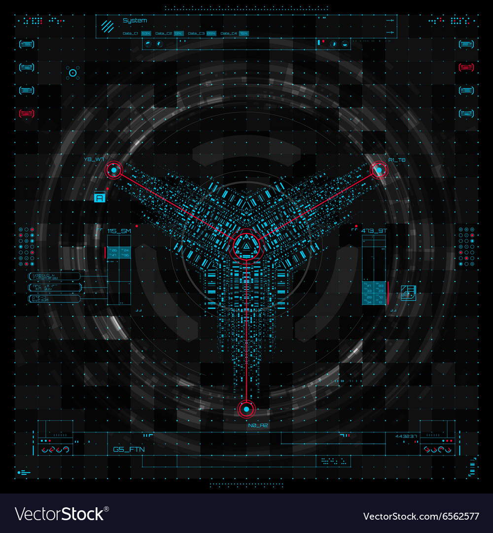 Futuristic graphic user interface Royalty Free Vector Image