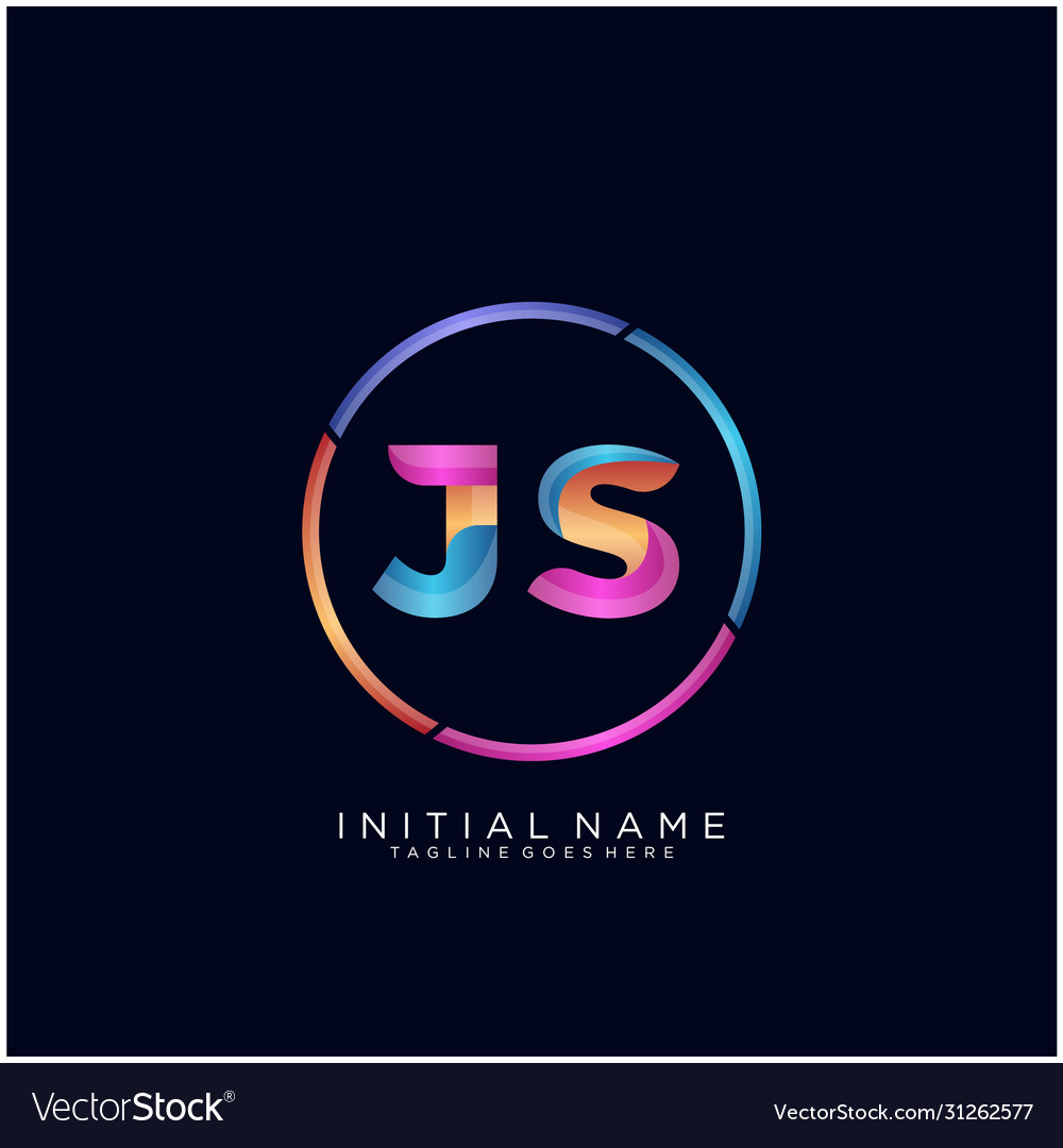 Js letter logo icon design template elements Vector Image