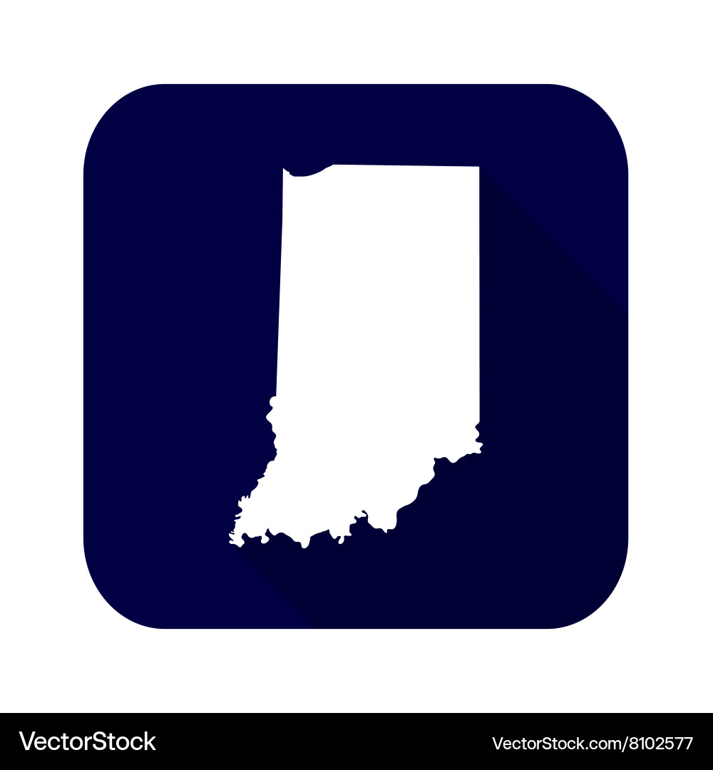 Map of the us state indiana Royalty Free Vector Image