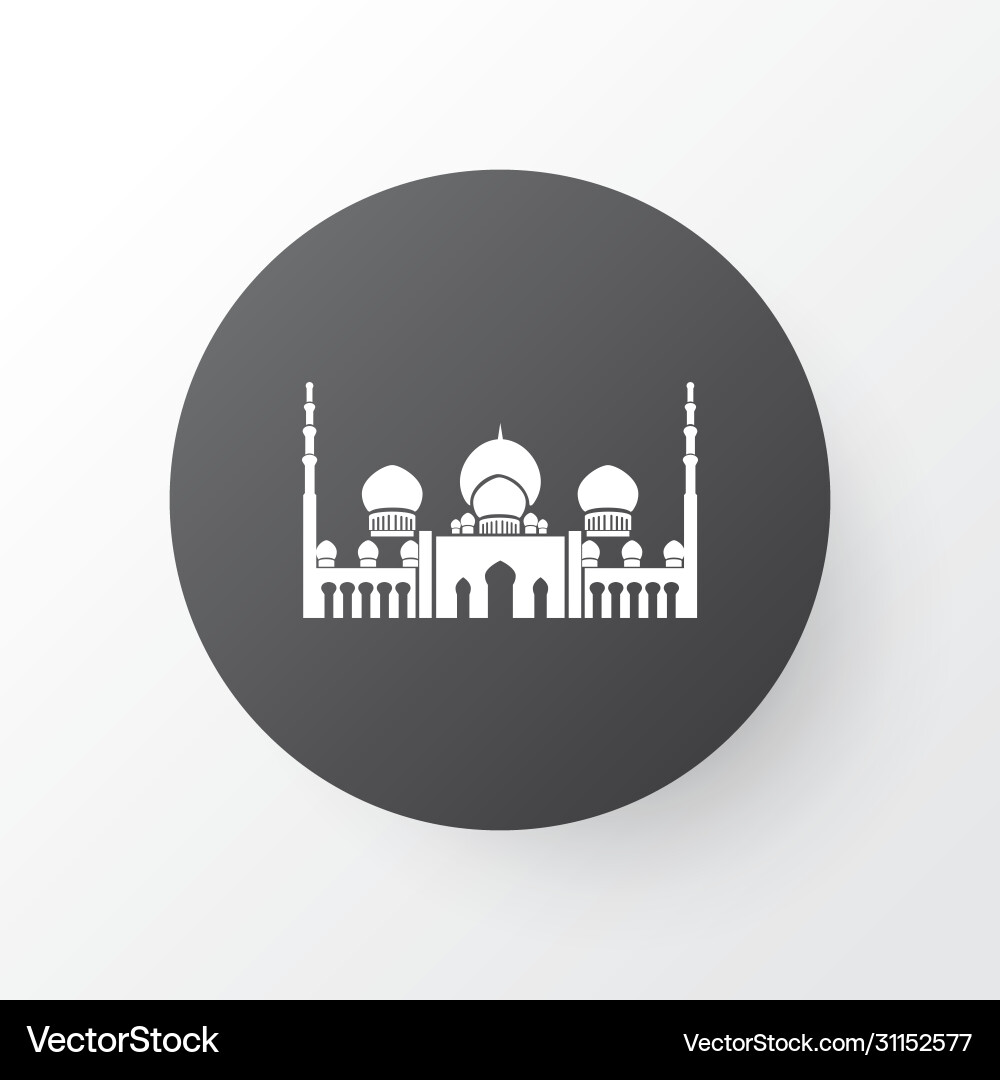 Sheikh zayed great mosque icon symbol premium Vector Image