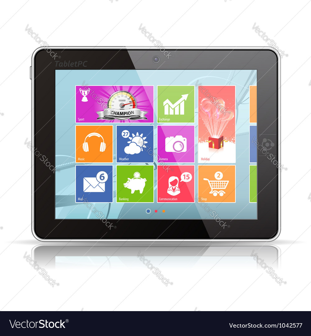 Tablet PC Royalty Free Vector Image - VectorStock
