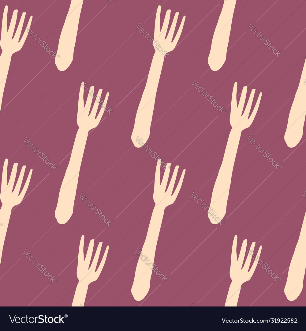 Geometric fork seamless pattern cutlery pattern Vector Image
