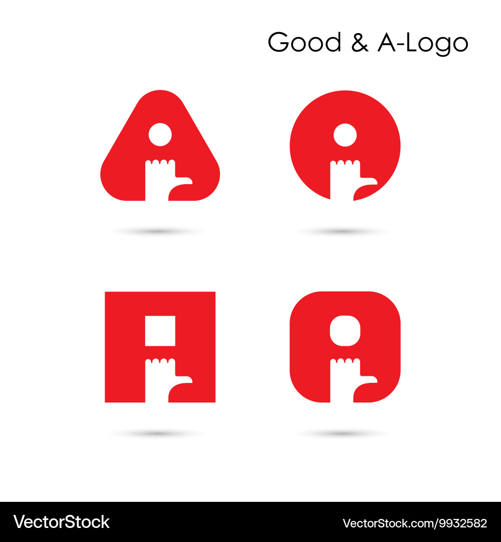 Good logo and a- letter icon abstract design Vector Image