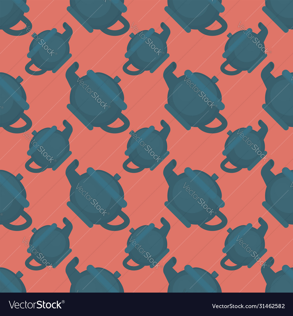 Kettle pattern on white background Royalty Free Vector Image