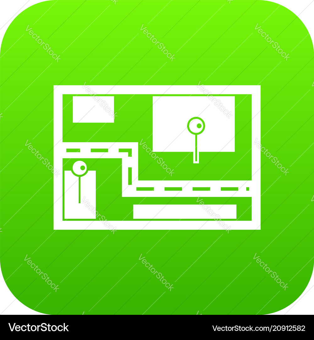 Navigator icon digital green Royalty Free Vector Image