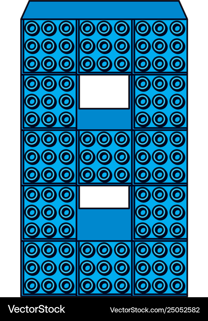 Number eight with toy pieces Royalty Free Vector Image