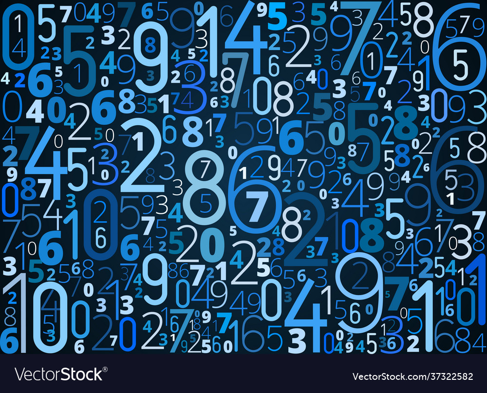 Numbers background Royalty Free Vector Image - VectorStock