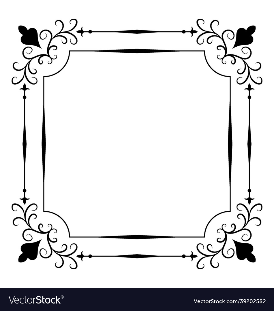 Square frame Royalty Free Vector Image - VectorStock