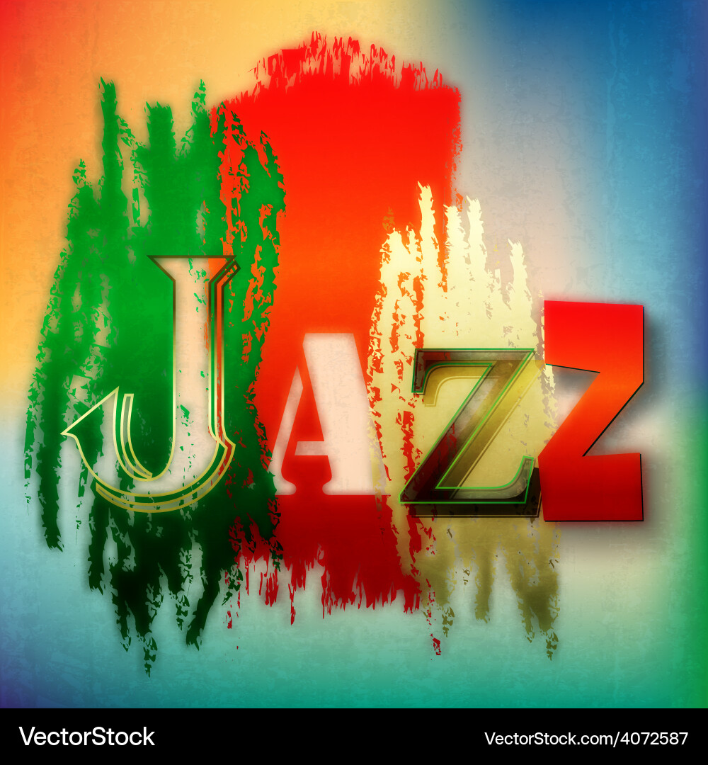 Abstract grunge background with word jazz Vector Image