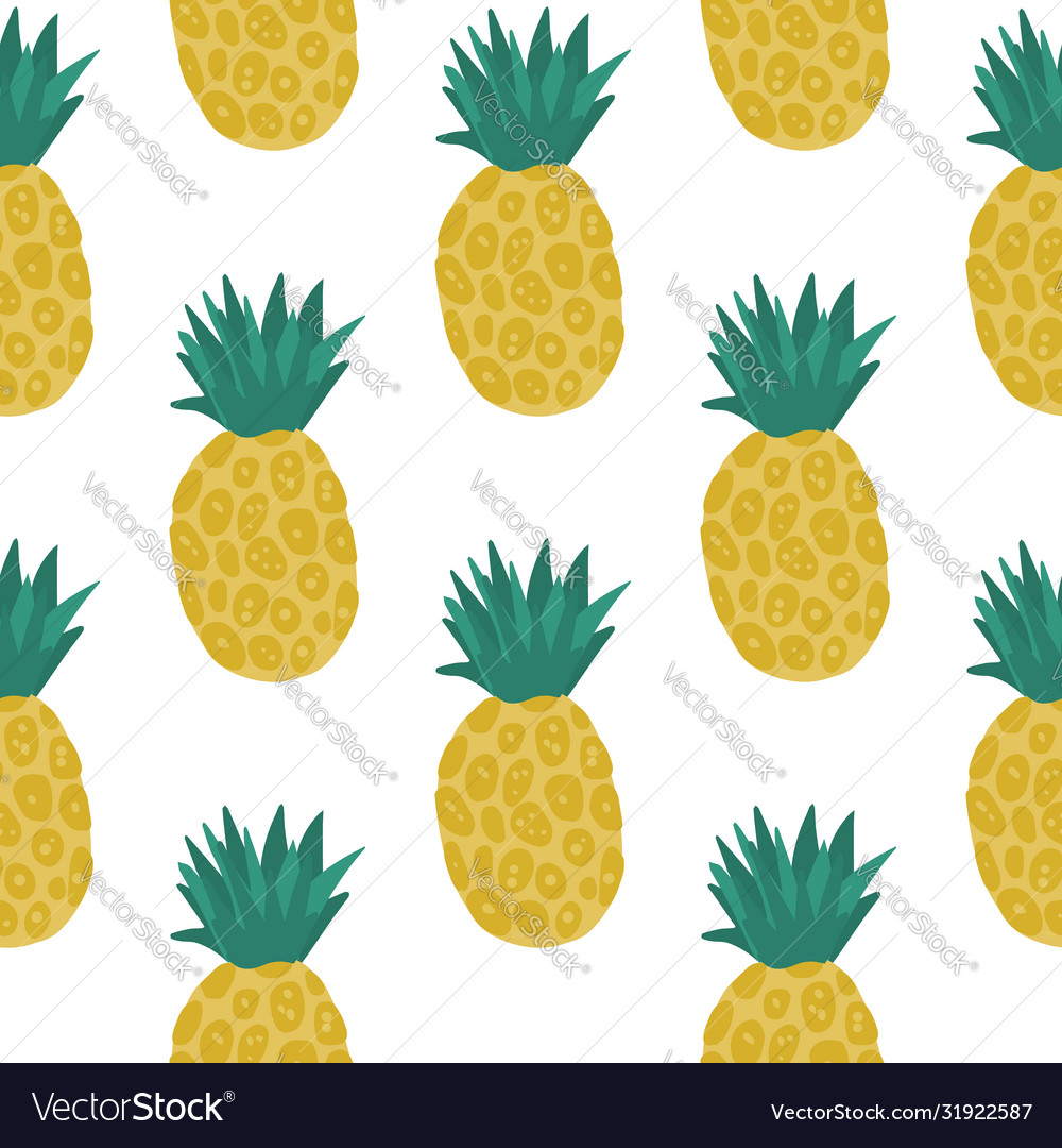 Abstract pineapple seamless pattern isolated Vector Image