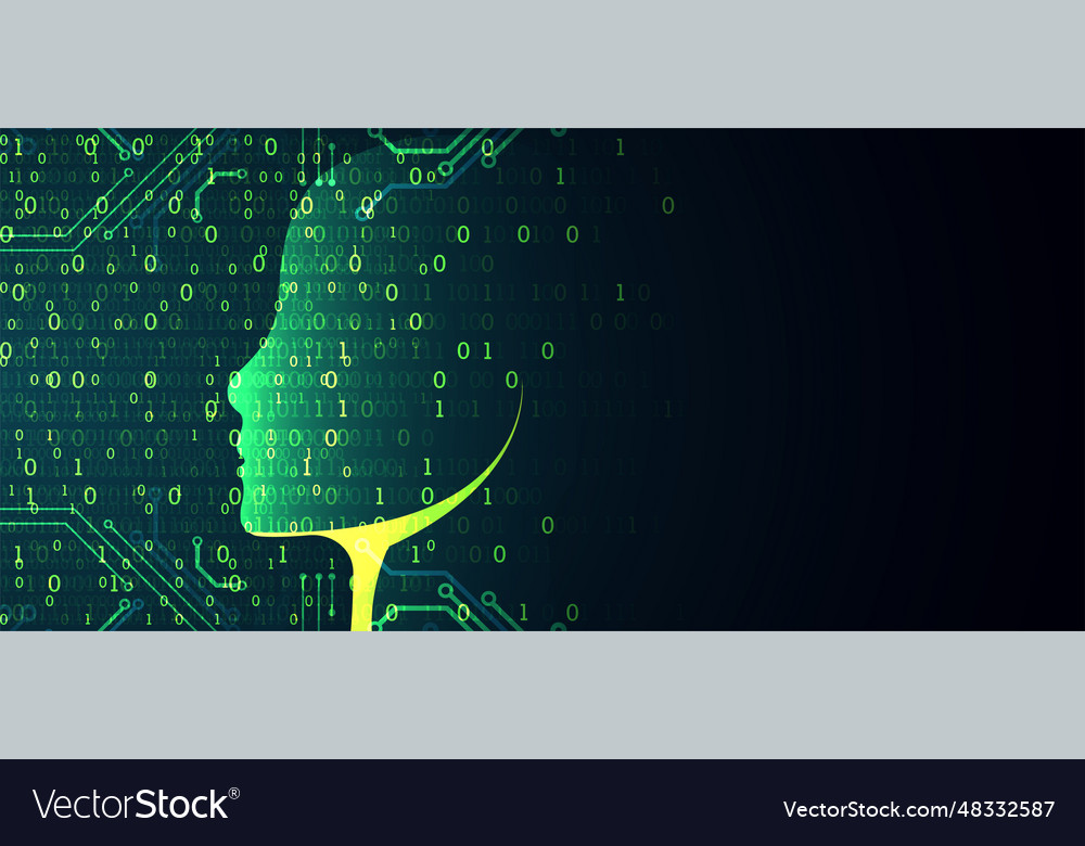 Artificial intelligence technical background Vector Image