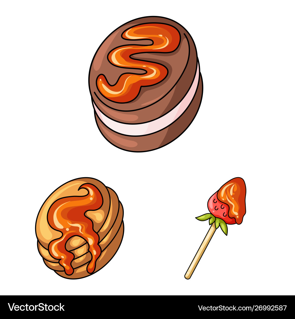 Dessert and sweet icon set Royalty Free Vector Image