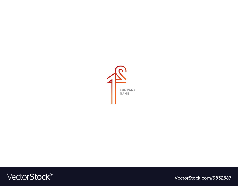 Development creative logo line typography Vector Image