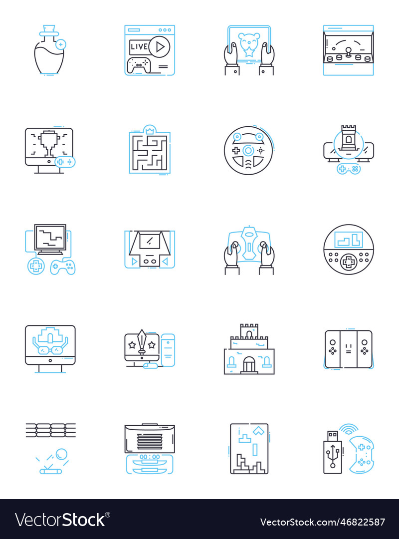 Incentive program linear icons set motivation Vector Image Incentive program linear icons set motivation Vector Image