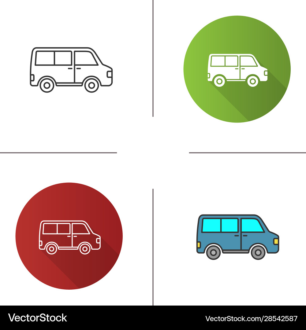Minibus icon Royalty Free Vector Image - VectorStock