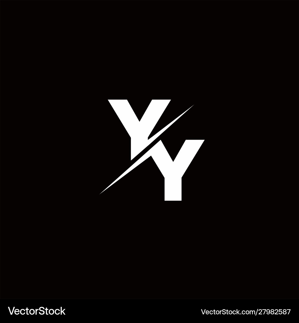 Yy logo letter monogram slash with modern logo Vector Image