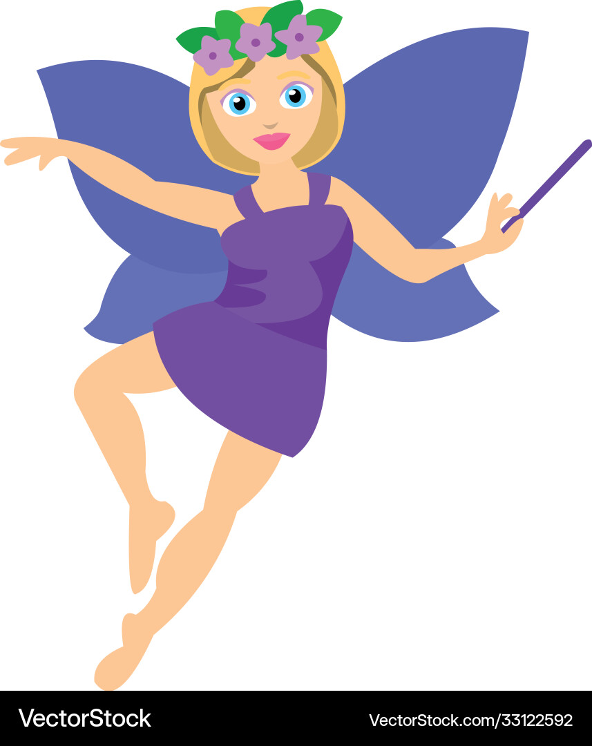 A cute cartoon fairy Royalty Free Vector Image