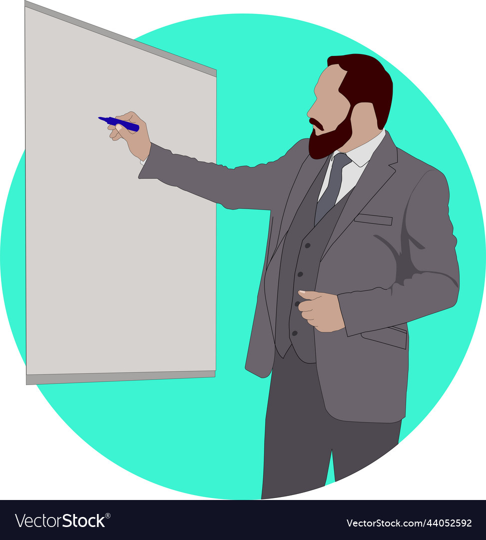 Executive man flat 4 Royalty Free Vector Image