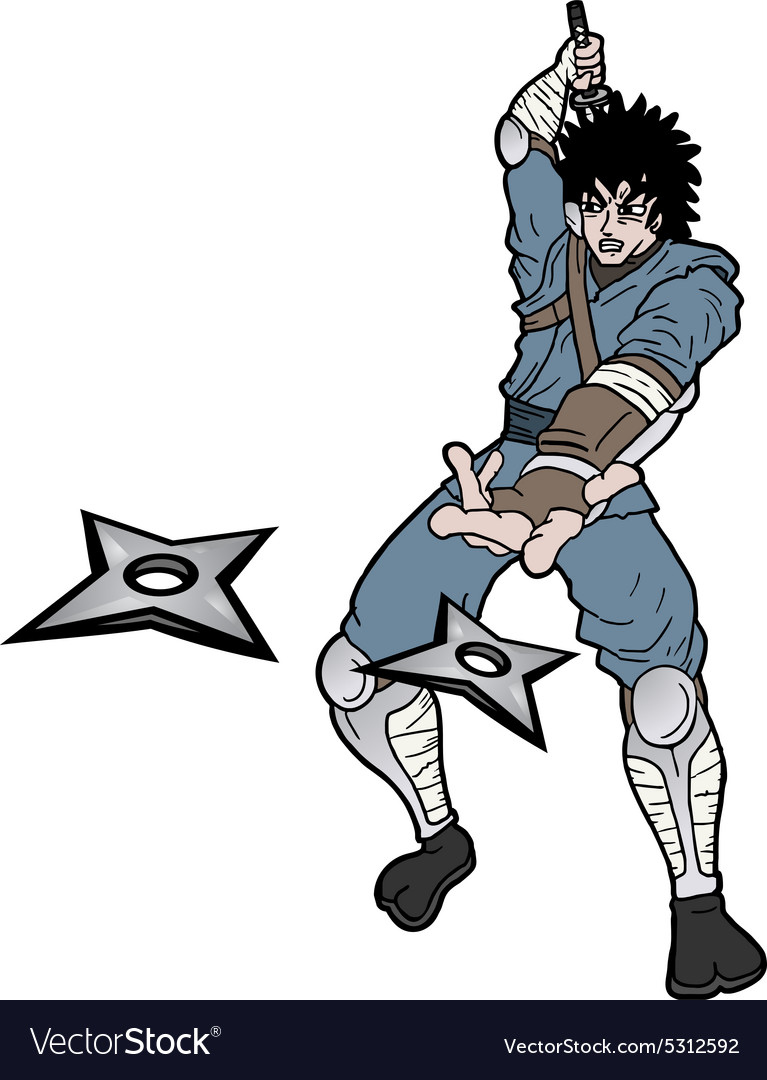 Samurai attack Royalty Free Vector Image - VectorStock