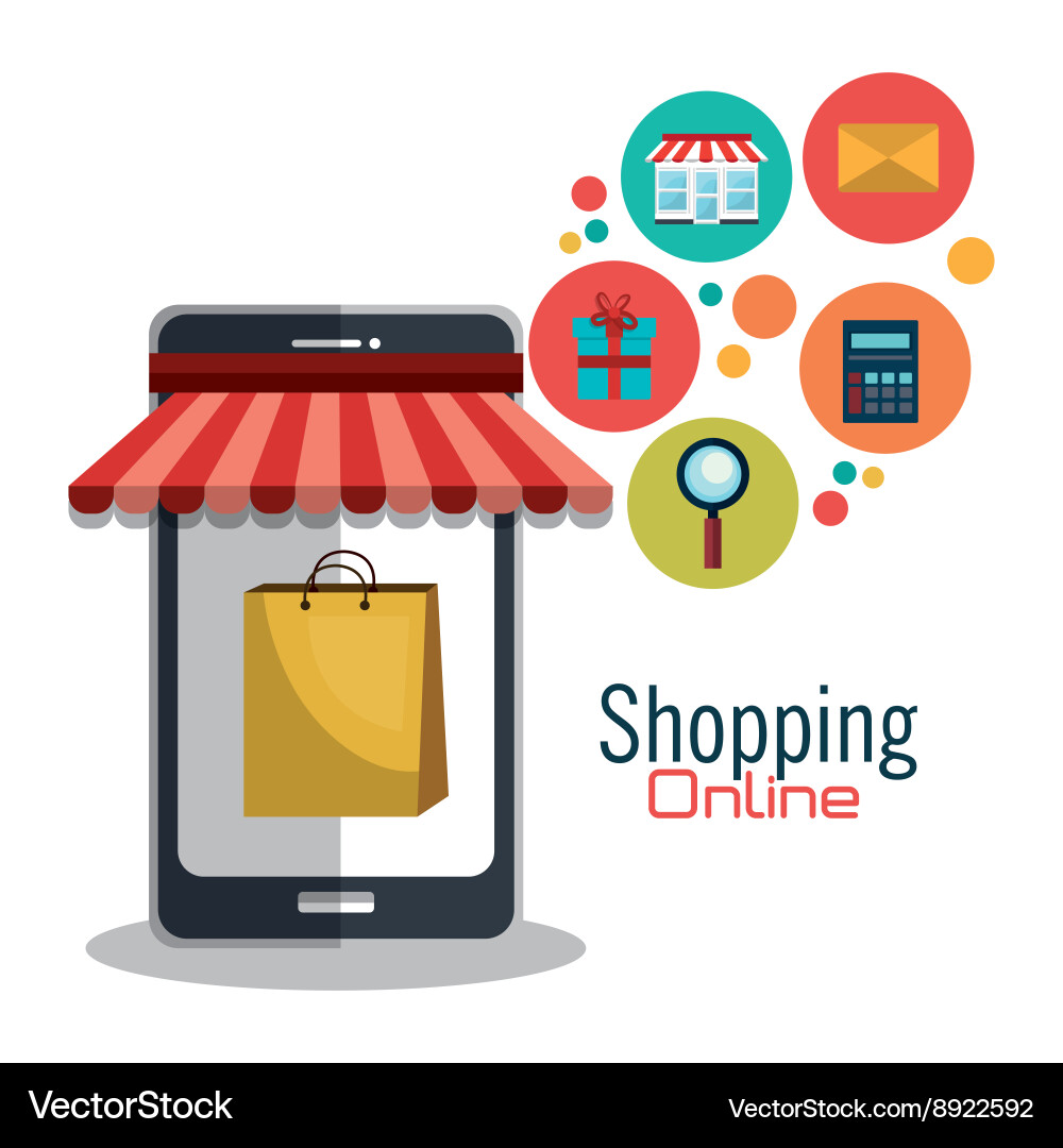 Shopping online design Royalty Free Vector Image