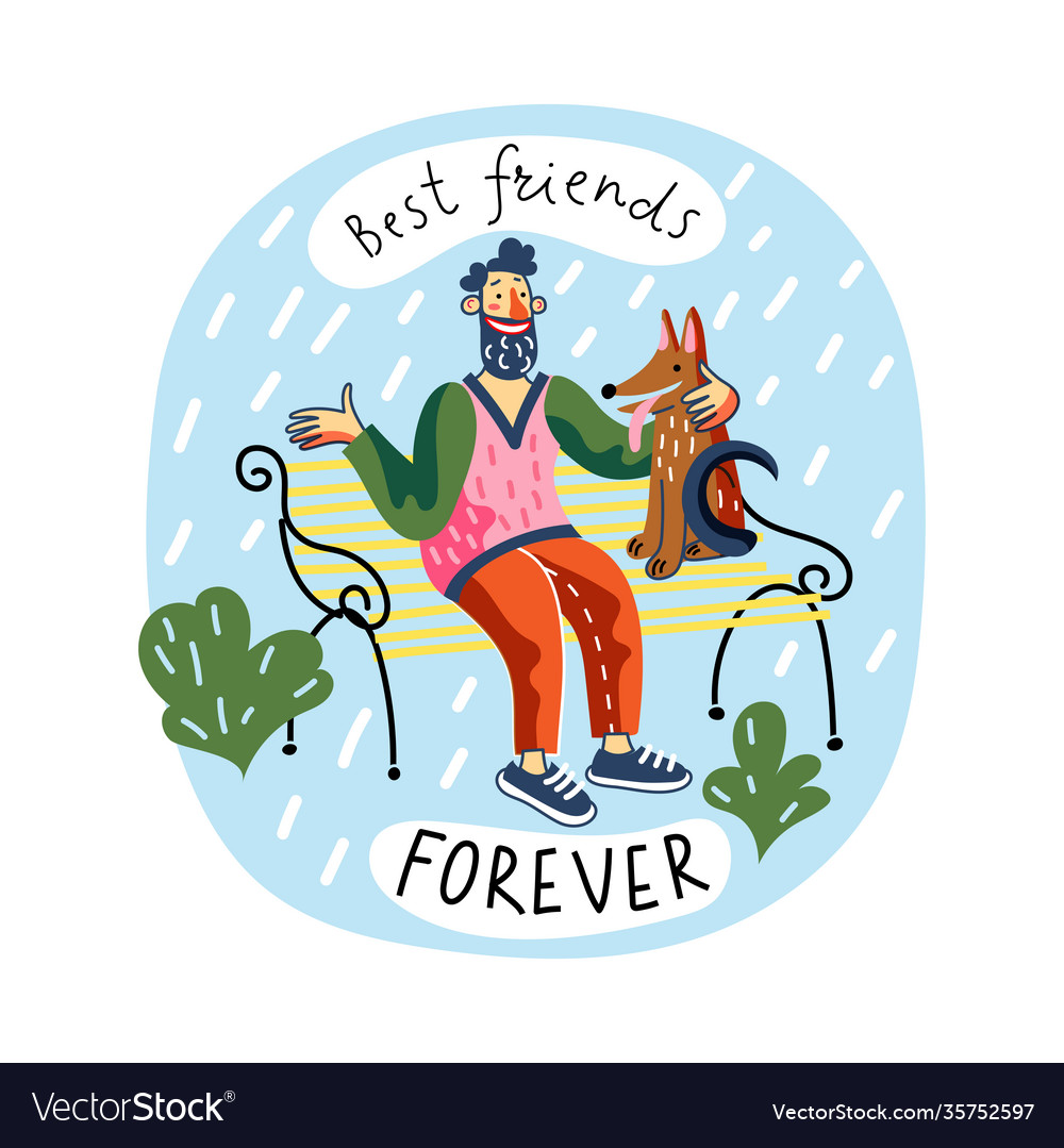 Best friends forever Royalty Free Vector Image