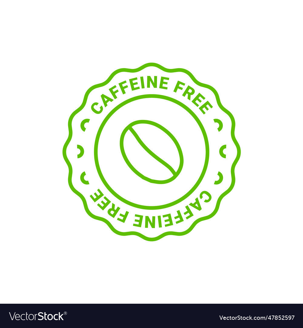 Caffeine free logo icon sign allergy Royalty Free Vector Caffeine free logo icon sign allergy Royalty Free Vector