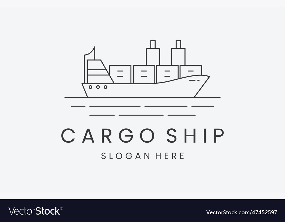 Cargo ship Royalty Free Vector Image - VectorStock