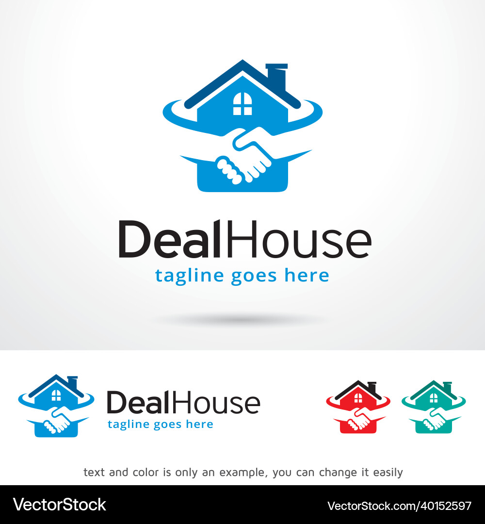 Deal house logo template Royalty Free Vector Image