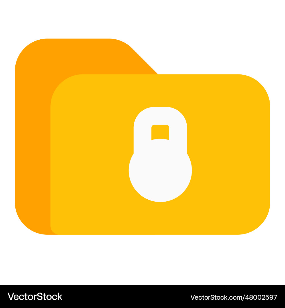 Folder locked due to privacy reasons Royalty Free Vector