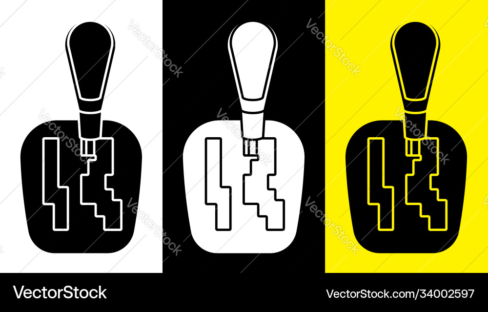 Lever for automatic gearbox car Royalty Free Vector Image