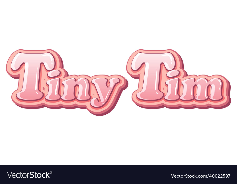 Tiny tim logo text design Royalty Free Vector Image