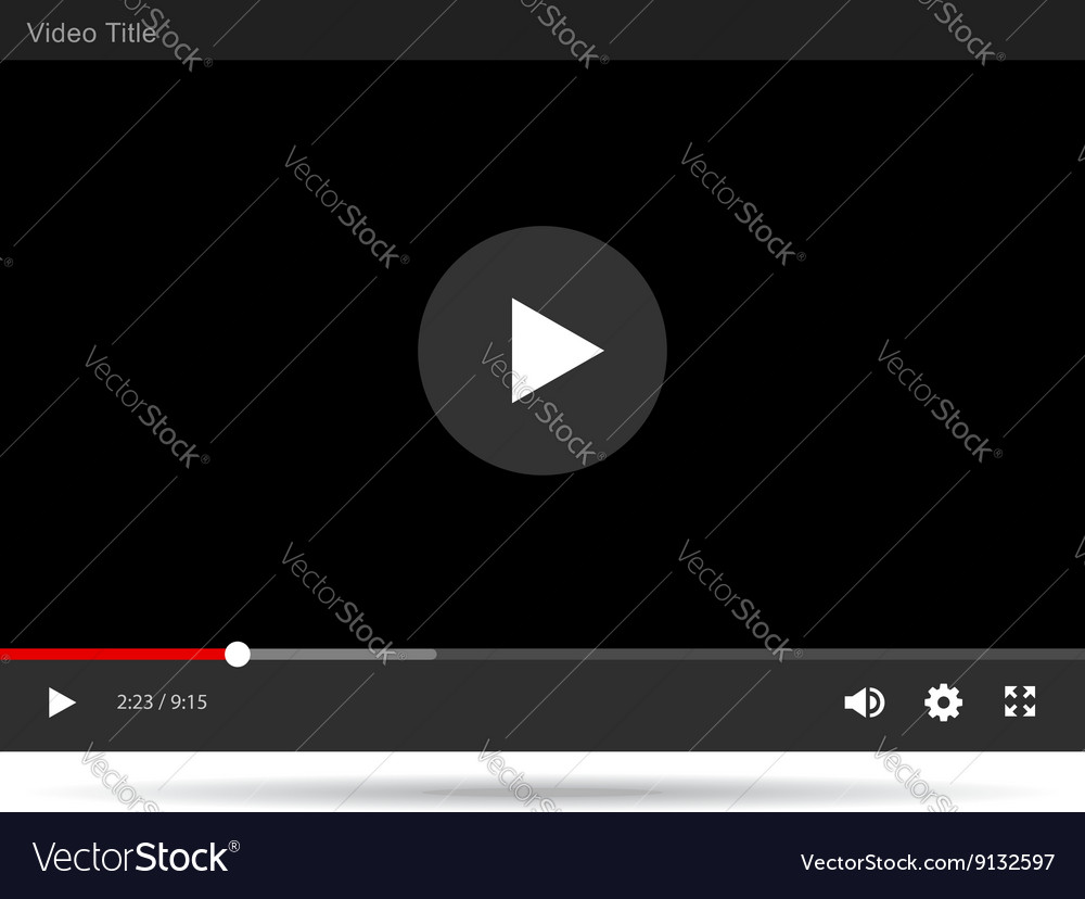 Video player Royalty Free Vector Image - VectorStock