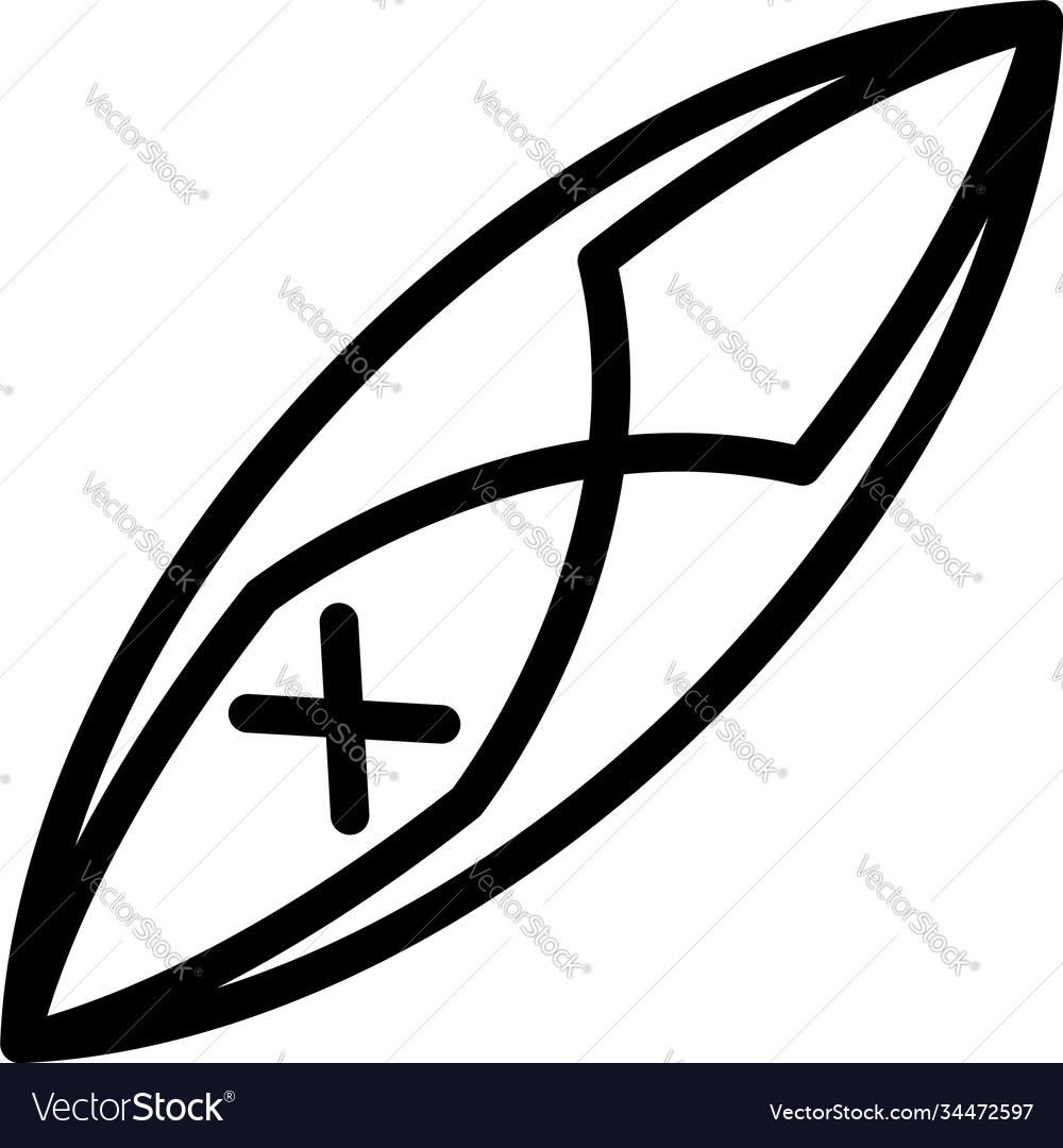 Water sup surfing icon outline style Royalty Free Vector