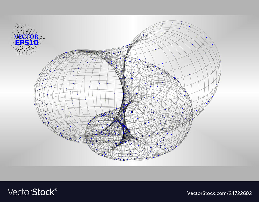 Abstract background with dots array and lines Vector Image