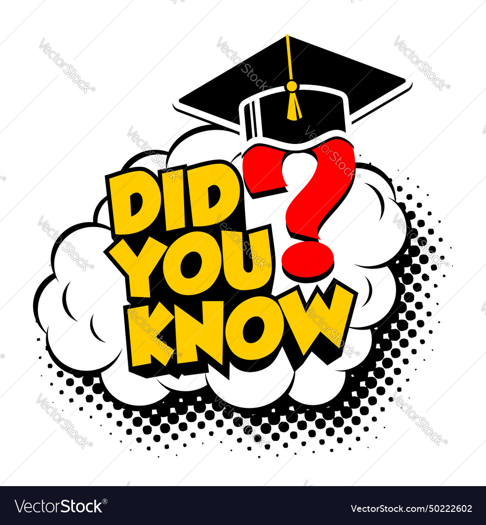 Did you know interesting fact Royalty Free Vector Image Did you know interesting fact Royalty Free Vector Image