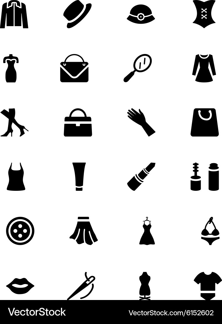 Fashion icons 1 Royalty Free Vector Image - VectorStock