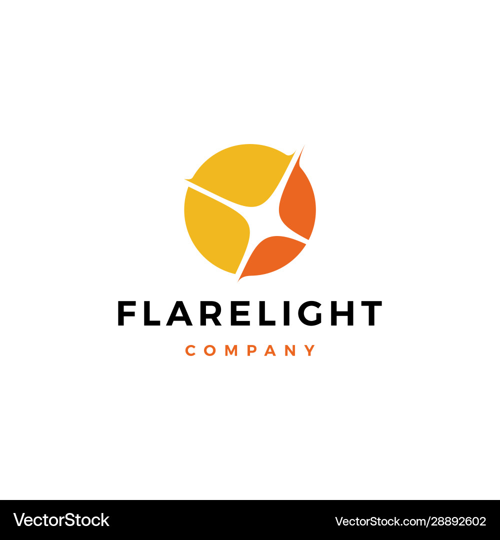 Flare light logo icon download light logo Vector Image